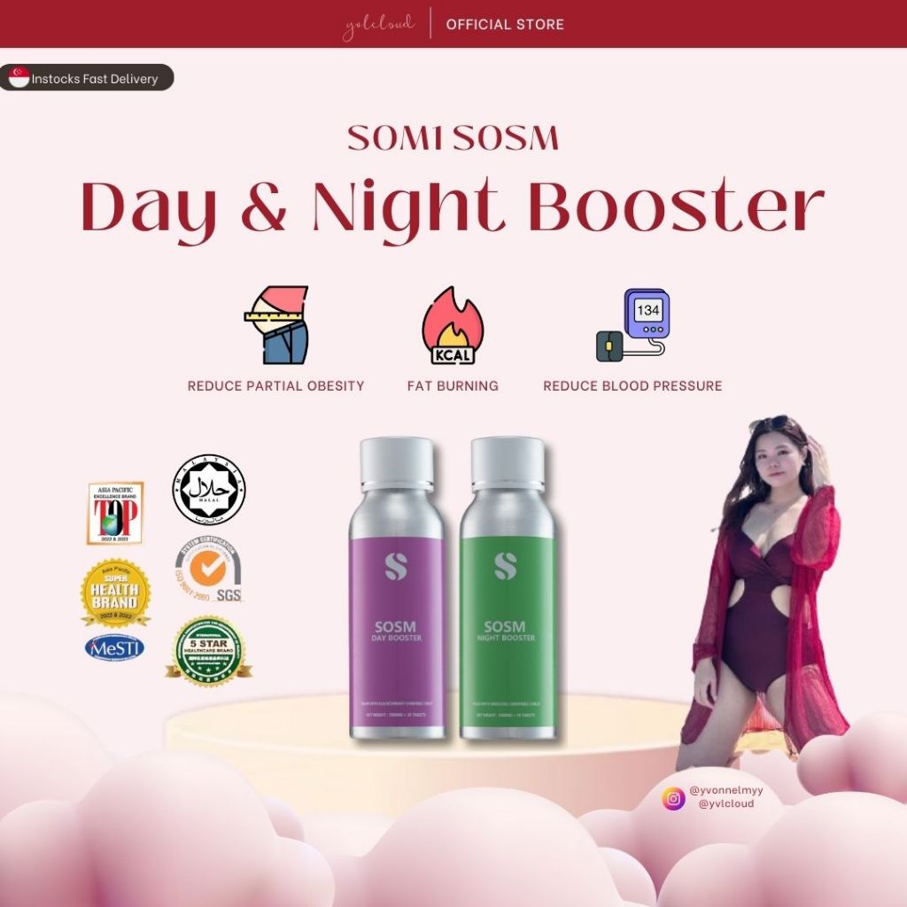 SOM1 SOSM Day & Night Booster (HALAL | Detox | Burn Fats | Slimming ...