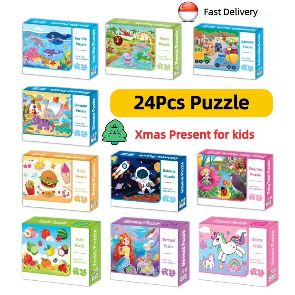 Dinosaur Unicorn Space Ocean Puzzles Packs For Kids Birthday Goodie Bag ...