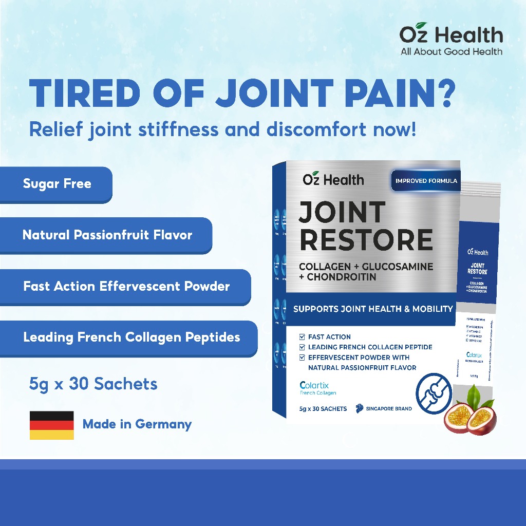 Oz Health Collagen Joint Restore (Bone & Joint Booster) 30 Sachets ...