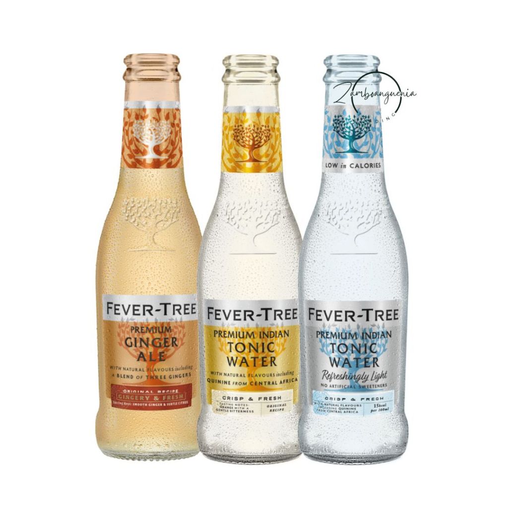 FEVER -TREE Premium Indian Tonic Water & Ginger Ale (200mL) (Bundle of ...