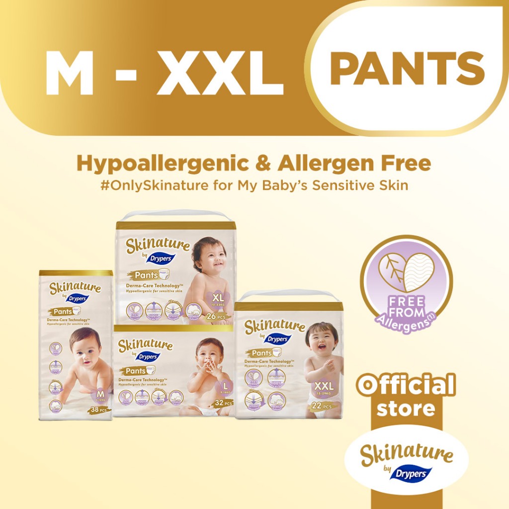 Skinature Pants By Drypers Baby Diaper M/L/XL/XXL Size - Single Pack ...