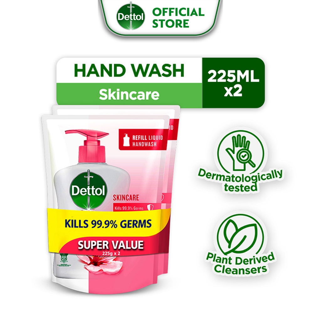 [Bundle of 2] Dettol Skincare Hand Wash Refills (225ml) | Shopee Singapore