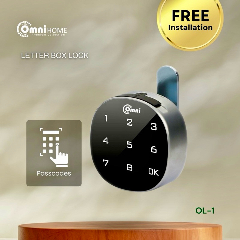 FREE Installation Omni Letter Box Digital Lock Mailbox Digital Smart ...