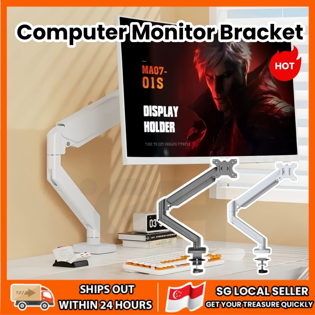 🔥SG Stock🔥 Computer Monitor Bracket Adjustable Monitor Arm Computer ...