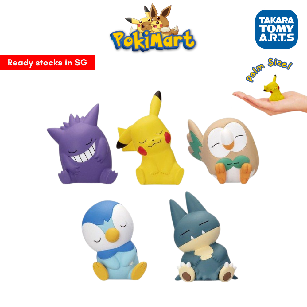 💯🇸🇬 Pokemon Action Figure Sleeping Fig 1 Pikachu Gengar Munchlax Piplup ...