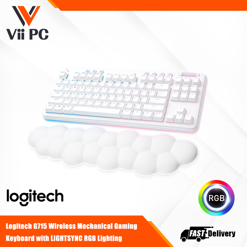 Logitech G715 Wireless Mechanical Gaming Keyboard with LIGHTSYNC RGB ...