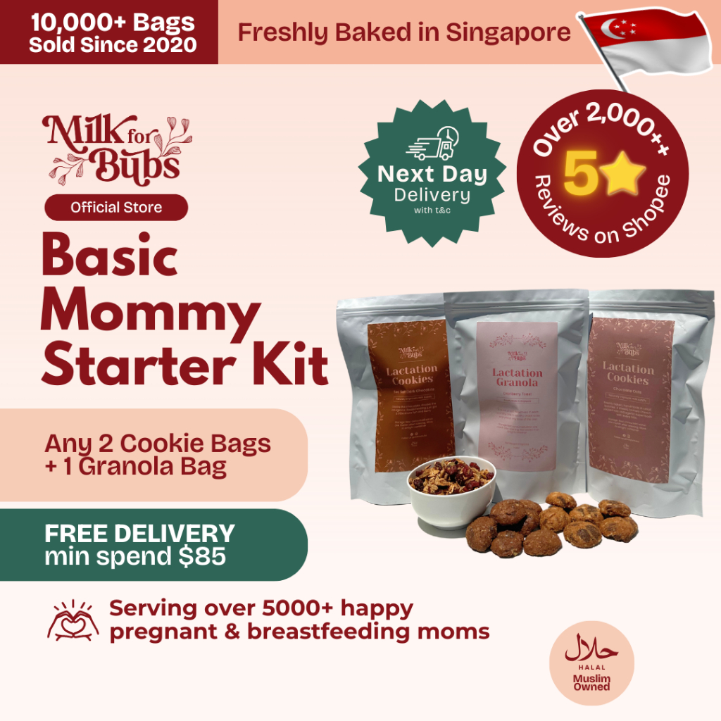 [Milkforbubs] Halal BASIC MOM STARTER KIT Lactation Cookies Granola Set Pregnant Breastfeeding ...