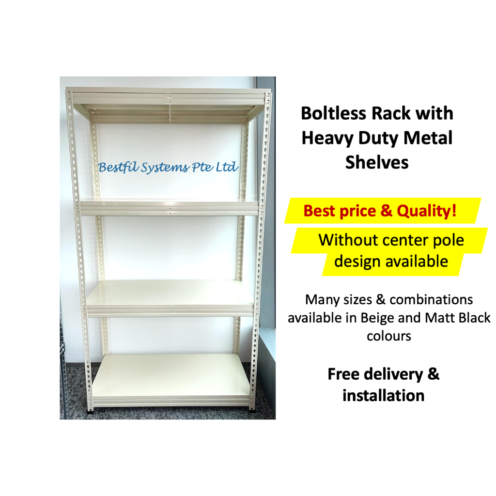 Storage Boltless Rack with Heavy Duty Bending METAL Shelves for ...