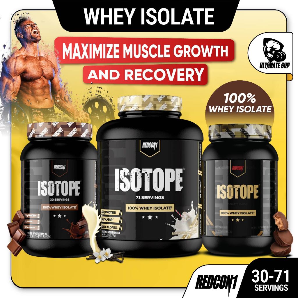 Redcon1, Isotope 100% Whey Isolate, Muscle Growth, Lactose Free ...