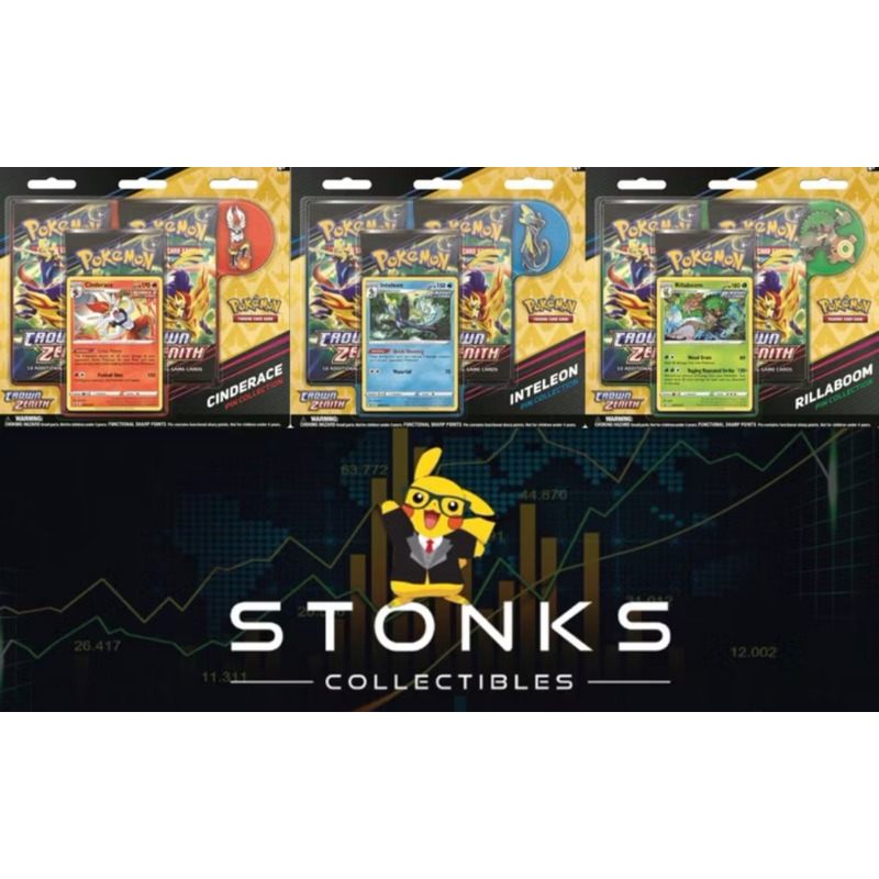 Pokemon TCG SS12.5 Crown Zenith Pin collection (set of all 3 variation ...