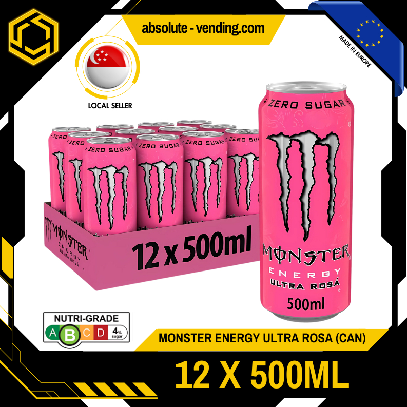 MONSTER ENERGY ULTRA PINK ROSA 500ML X 12 (CAN) | Shopee Singapore
