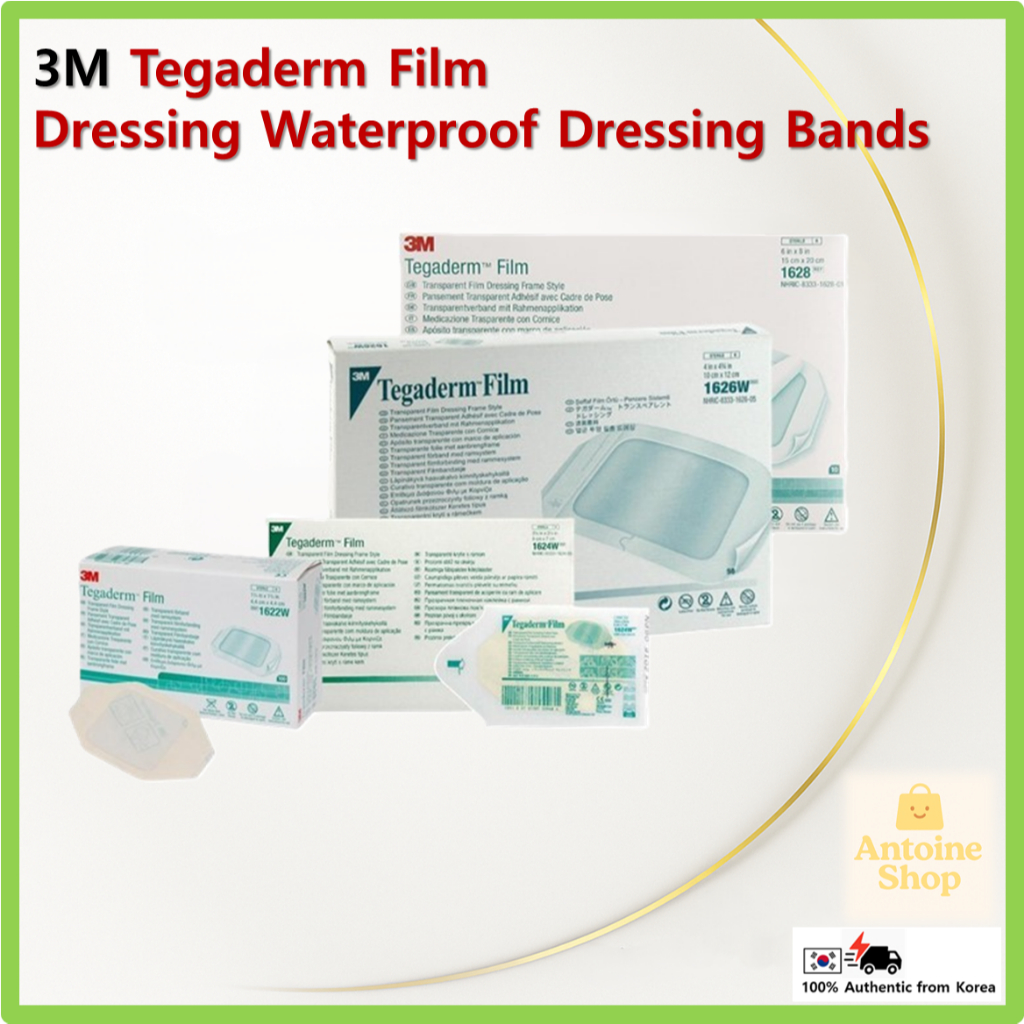 [3M] Tegaderm Film Dressing Waterproof Dressing Bands ( 1622w /1624w ...