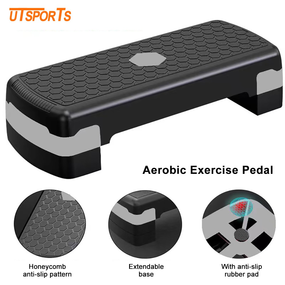 UTSPORTS Aerobic Stepper Adjustable Height 2/3 Level Risers Workout ...