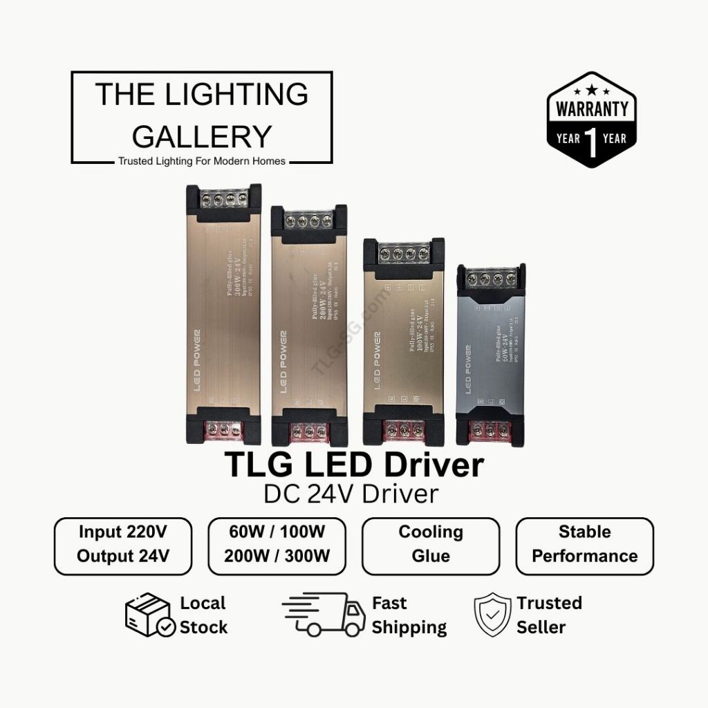 TLG 24V LED Light Strip Driver 60W 100W 200W 300W COB LED strip light ...