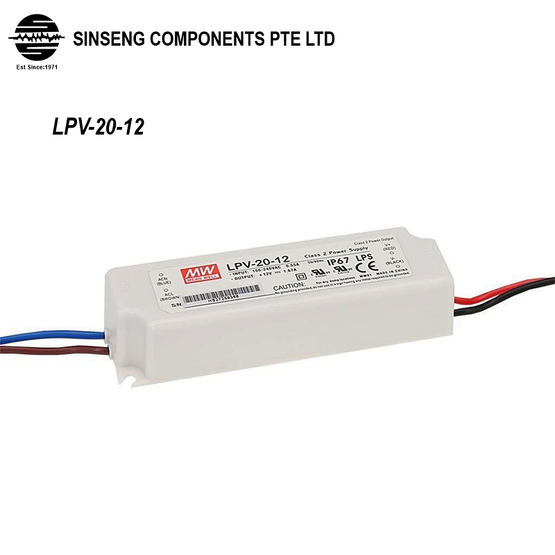 MeanWell LPV Power Supply 20W 12V 1.67A Constant Voltage LED Driver for Light/Lamp [Mean Well ...