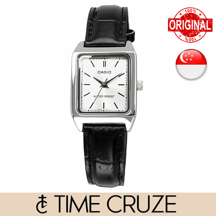 [Time Cruze] Casio LTP-V007 Analog Black Leather Women Watch LTP-V007L-7E1UDF LTP-V007L-7E1 ...