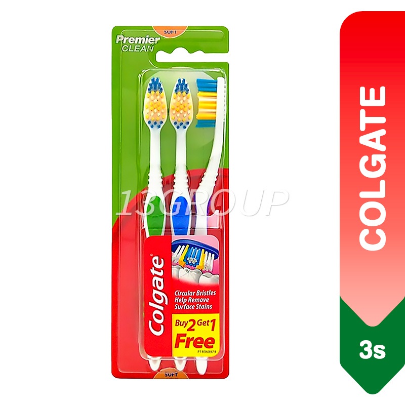 Colgate Premier Clean Toothbrush (Soft), 3s | Shopee Singapore