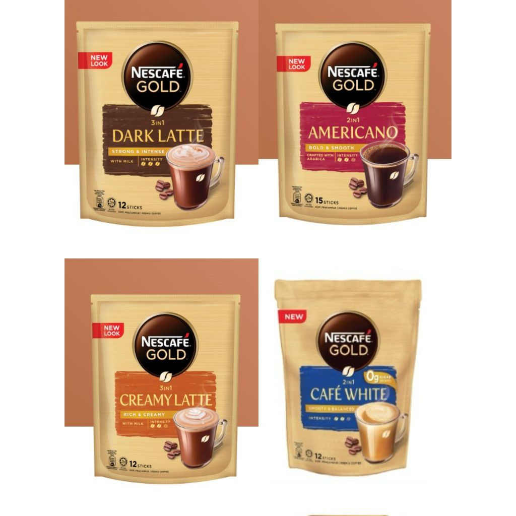 [SG] Nestle Nescafe Gold 3in1 -Creamy Latte/ Dark Latte/ Americano/Cafe ...