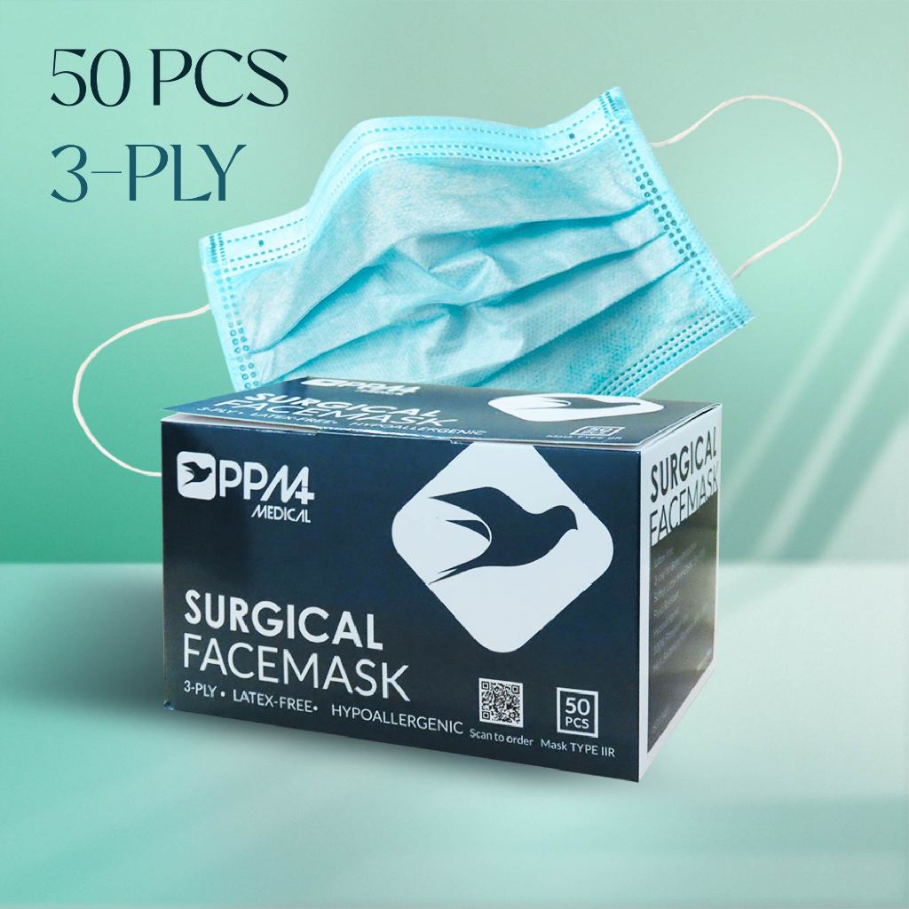 PPM Medical 50pcs 3-ply Earloop Surgical Face Mask | Shopee Singapore