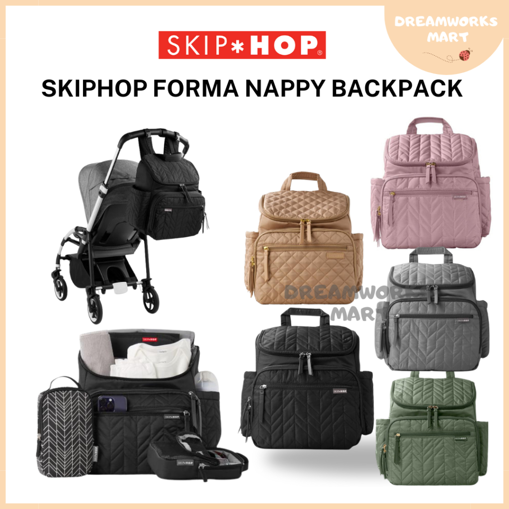 Skip Hop Forma Diaper Backpack (Grey/Camel/Jet Black/Dark Sage/Mauve ...