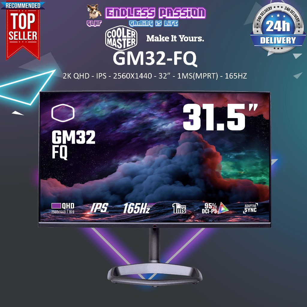 Cooler Master GM32-FQ 32” 165Hz 2K IPS Gaming Monitor | Shopee Singapore