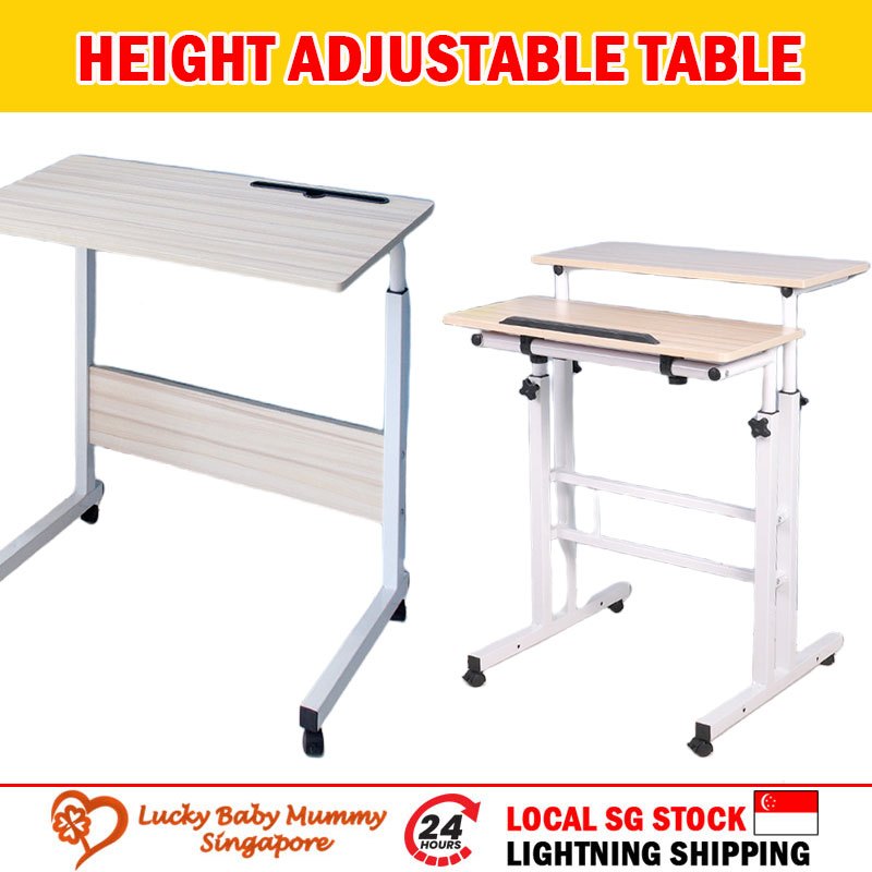 05-3 Movable Computer Laptop Table/ Height Adjustable | Shopee Singapore