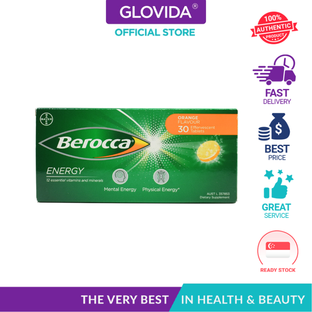Berocca Energy Orange Flavour Effervescent Tablets 30's | Exp: Jun-2026 ...