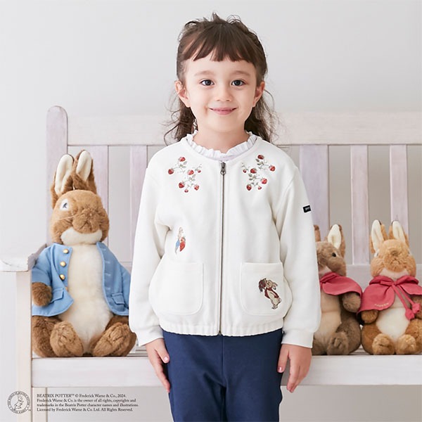 petit main Official Store [Peter Rabbit] Strawberry Embroidered Zip ...