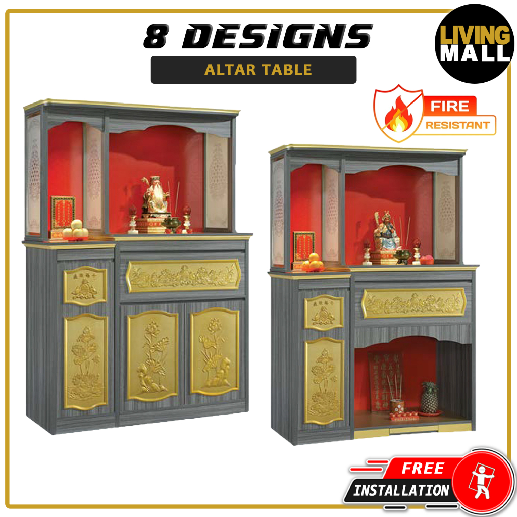 Living Mall Oriental Altar Table with Top Altar Cabinet Fire Resistant ...