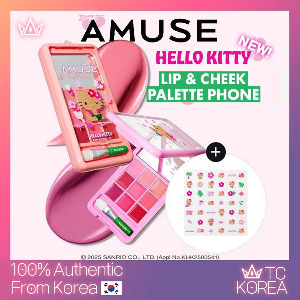 【AMUSE】 [LIMITED] TANNING HELLO KITTY LIP & CHEEK PALETTE PHONE 2 COLORS | Shopee Singapore