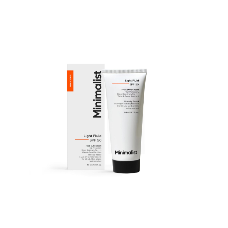 Minimalist Light Fluid Sunscreen SPF 50 PA++++ | Clinically Tested in ...