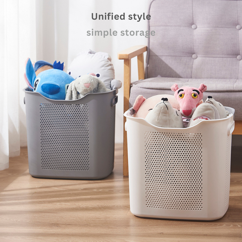 Bathroom Laundry Basket Storage Box with Foldable Handle for Dirty ...