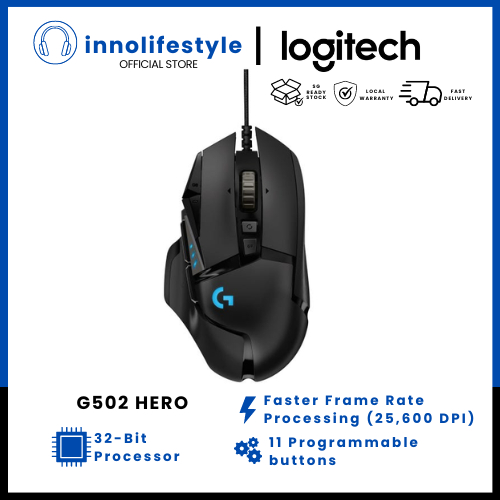 LOGITECH G502 HERO PERFORMANCE RGB MOUSE (2Y WARRANTY) | Shopee Singapore