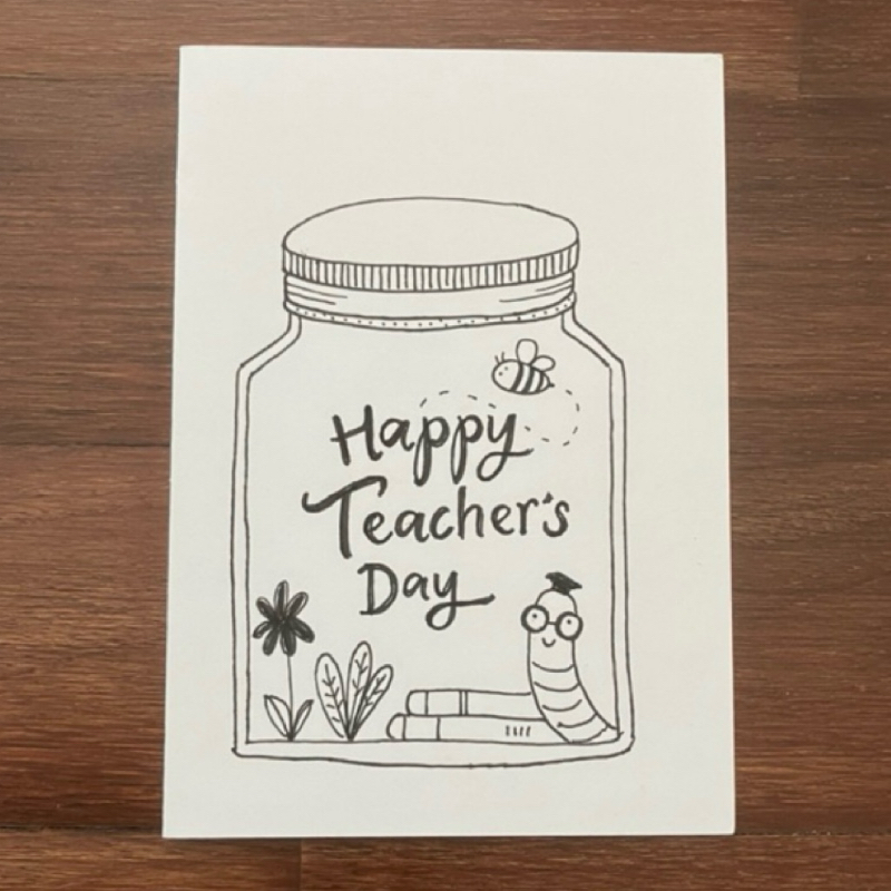 Teachers Day Cards | DIY handmade cards | Colouring | Shopee Singapore