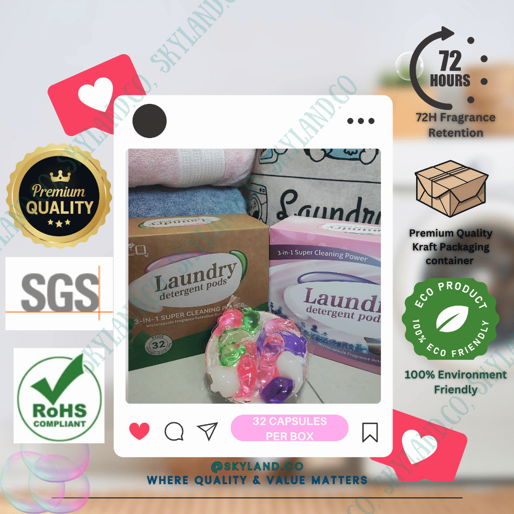 Skyland| Power Bio Enzyme Laundry Capsule| Laundry Capsule Big Pod| 10 in 1 Laundry Pod| Anti ...