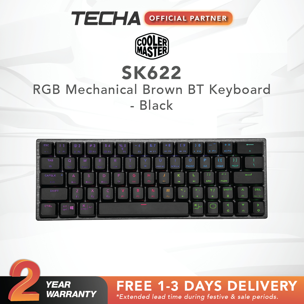 [FAST SHIP] Cooler Master SK622 RGB Mechanical Brown BT Keyboard ...