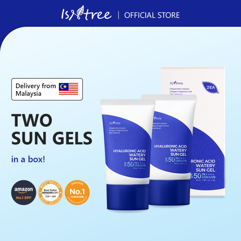 Isntree Hyaluronic Acid Watery Sun Gel 50ml 2ea | Shopee Singapore