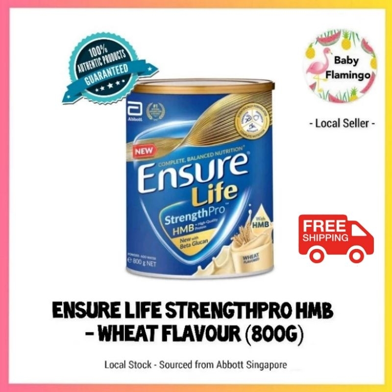 Ensure Life StrengthPro HMB - Vanilla/ Wheat/ Almond/Sucrose-Free Flavour 800g (Local Stock ...