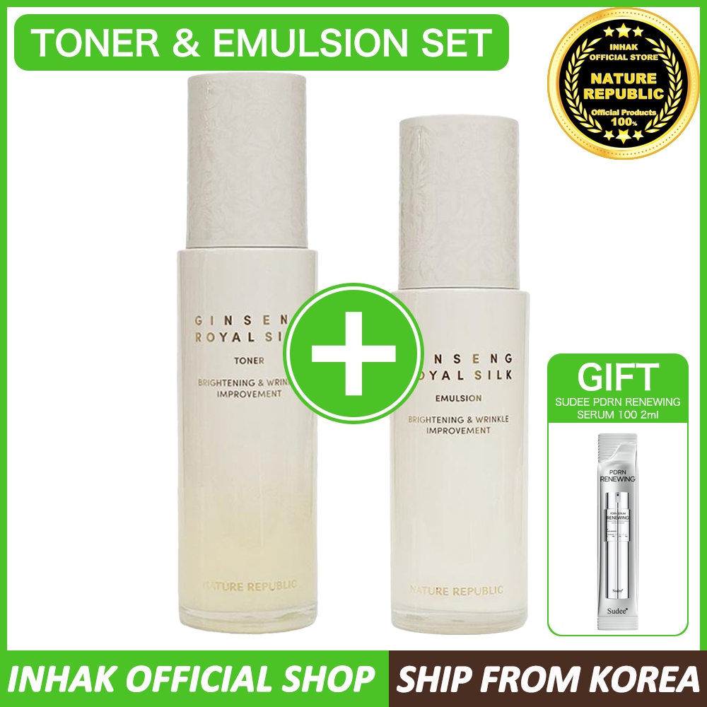 [NATURE REPUBLIC] Ginseng Royal Silk Basic 2-piece Set(Toner 130ml ...