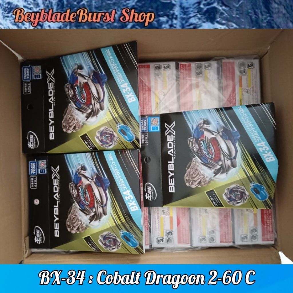 Beyblade X BX-34 BX34 Cobalt Dragoon 2-60 C Beyblade X Takara Tomy ...