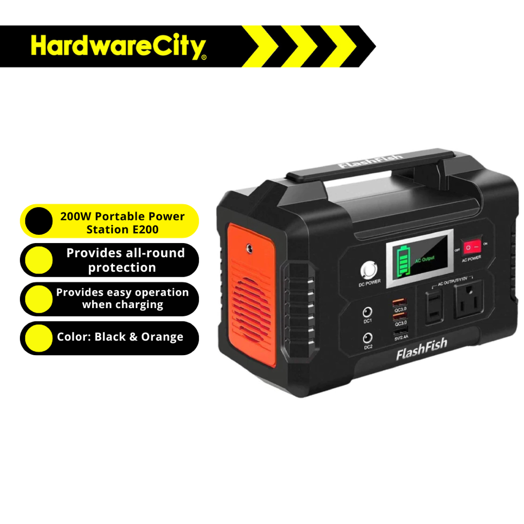 FLASHFISH 200W Portable Power Station E200 | Shopee Singapore