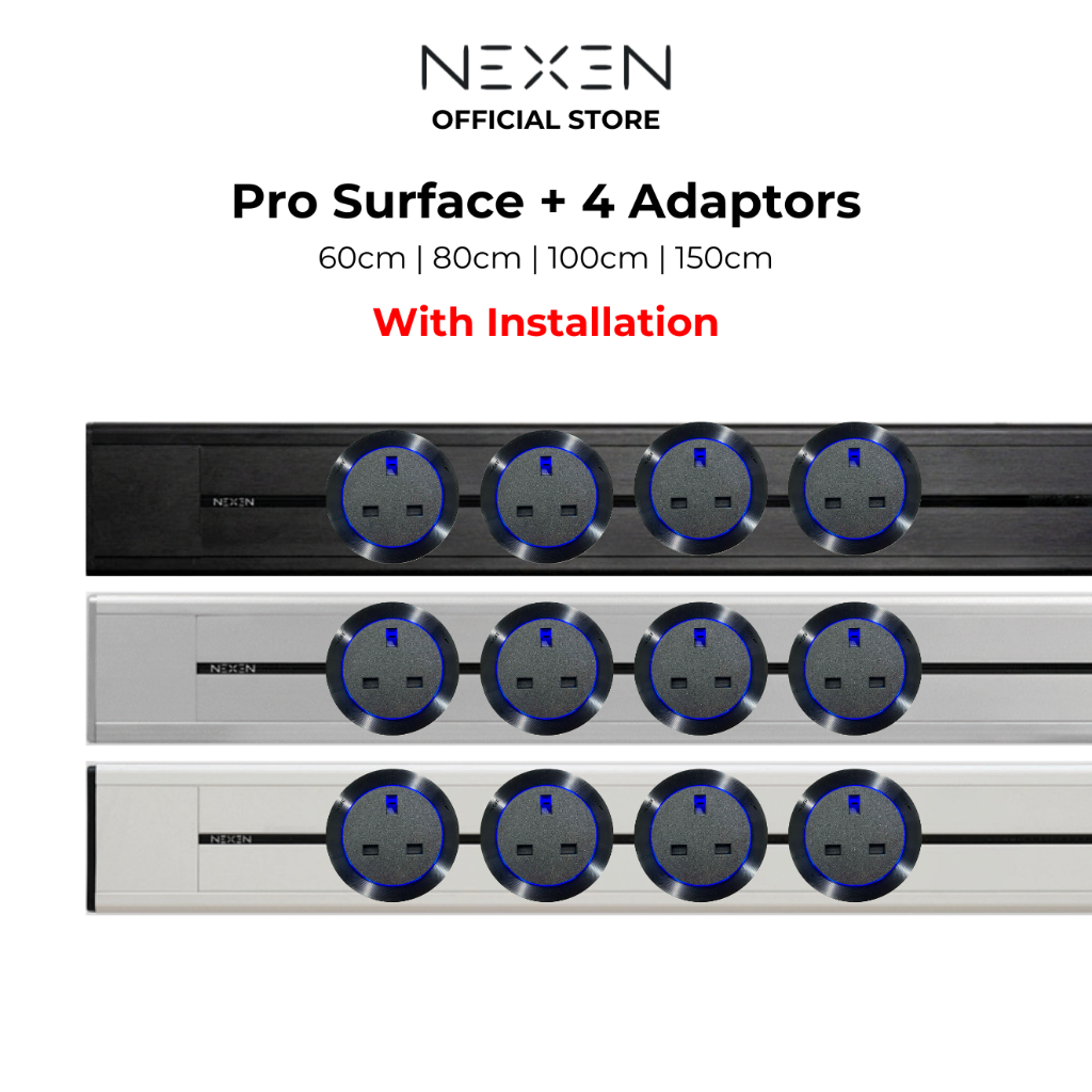 Nexen Pro surface Plus Power Track + 4 Adaptors (with Installation ...