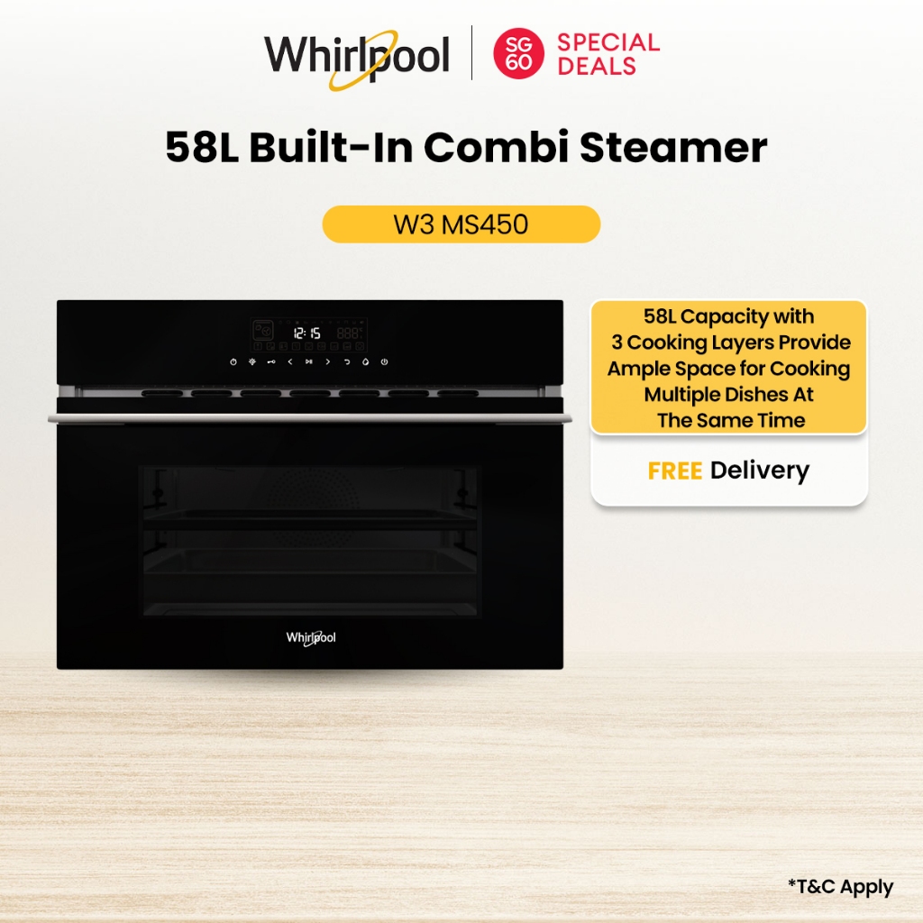 Whirlpool W3 MS450 58L Built-in Combi Steamer with 1 Year Warranty ...