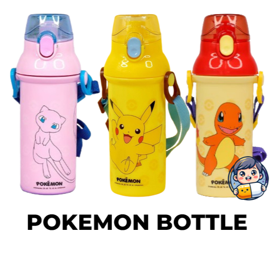 POKEMON LILFANT Anchor One-Touch Shoulder Strap Water Bottle 360ml / 480ml (5 Types) | Shopee ...