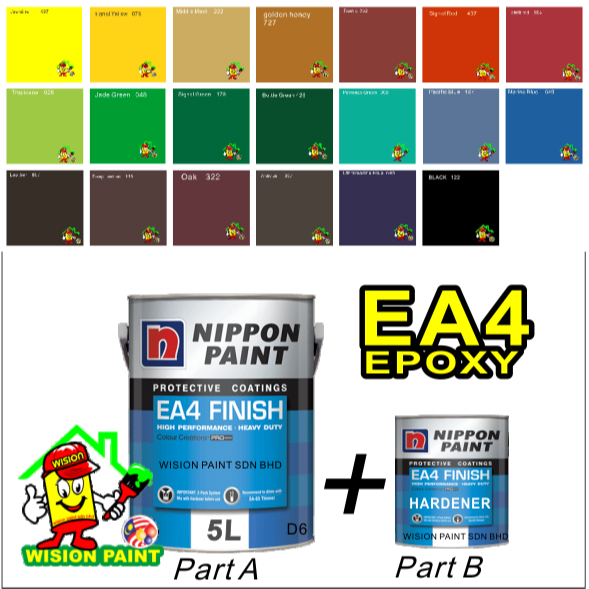 ( 5L EA4 ) Nippon Paint Floor Paint Protective Coating EA4 Finish 5 ...