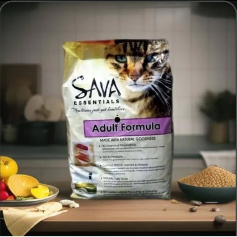 [Promo $35.90+Cashback] Sava Essential Adult Cat Food 9kg | Shopee ...