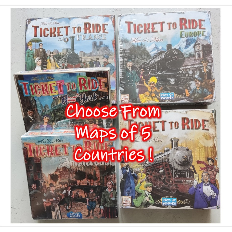 [SG STOCKS] Ticket To Ride Board Game (Europe / USA / France / New York ...