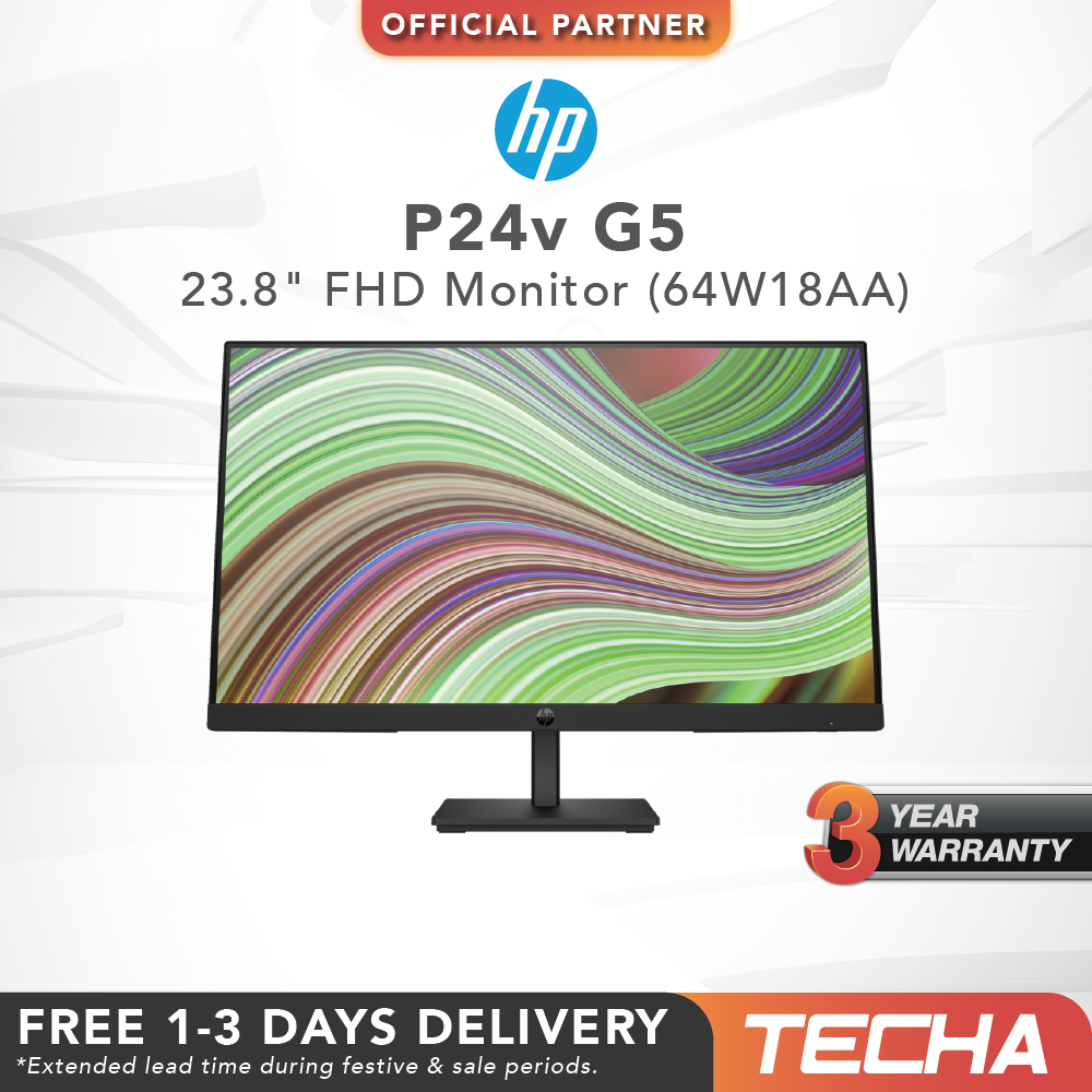 HP P24v G5 | 23.8" FHD | 75 Hz | Flat IPS Monitor | Shopee Singapore