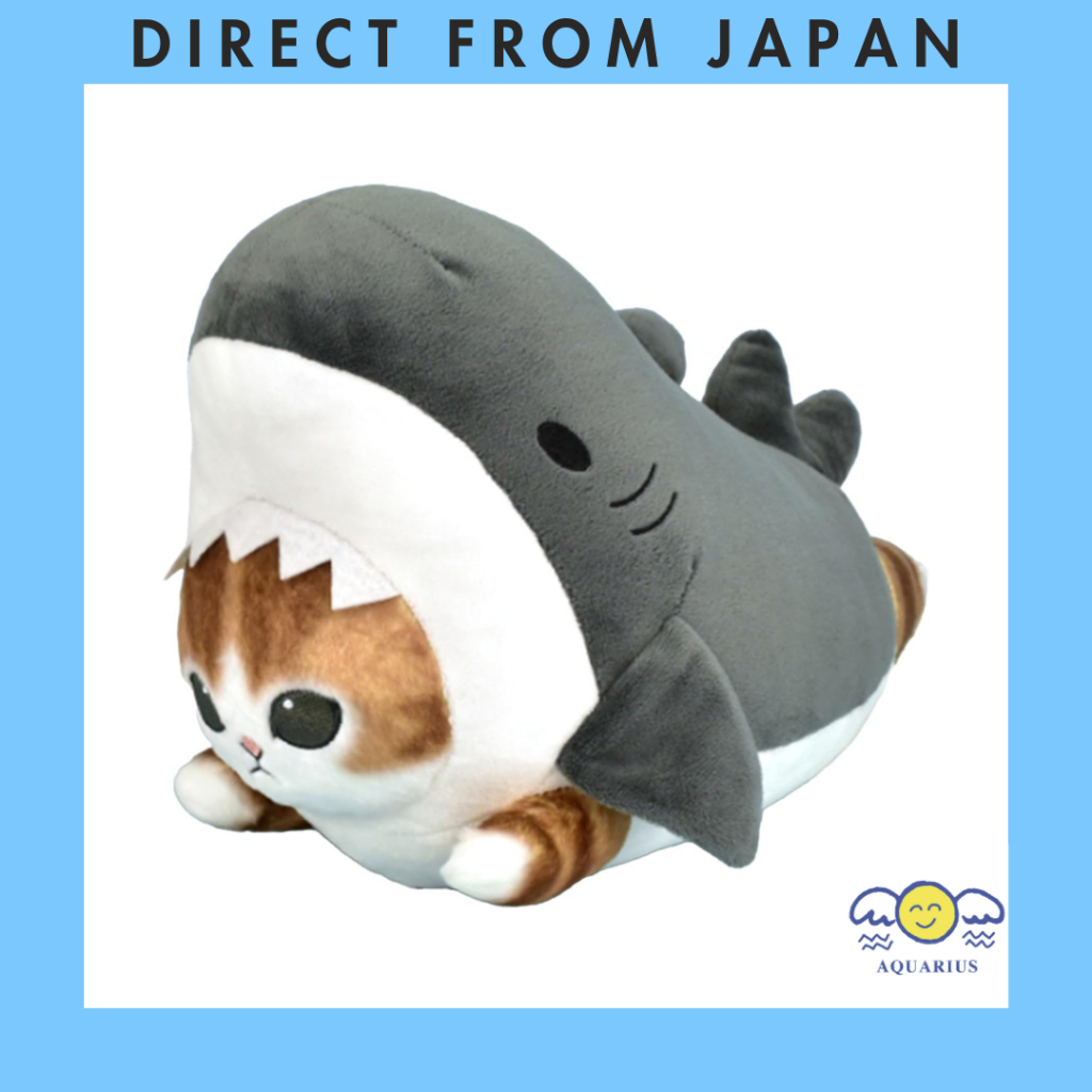 Mofusand Shark Cat Kutenko BIG Stuffed Animal Mofusand 2 types 30 cm (Black) Direct from Japan ...