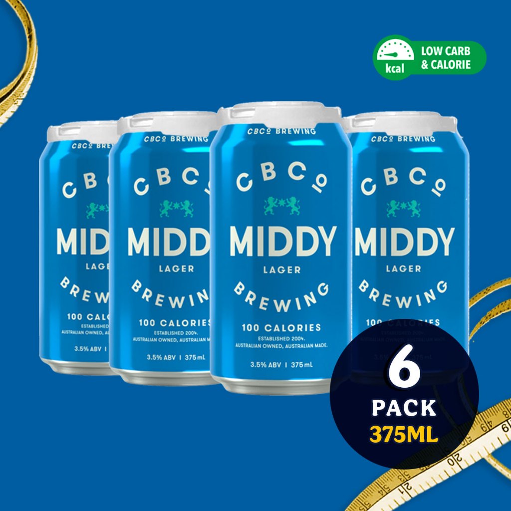 CBCo Middy Low-Calorie Lager - Pack of 6 x 375ml Cans [Craft Beer ...